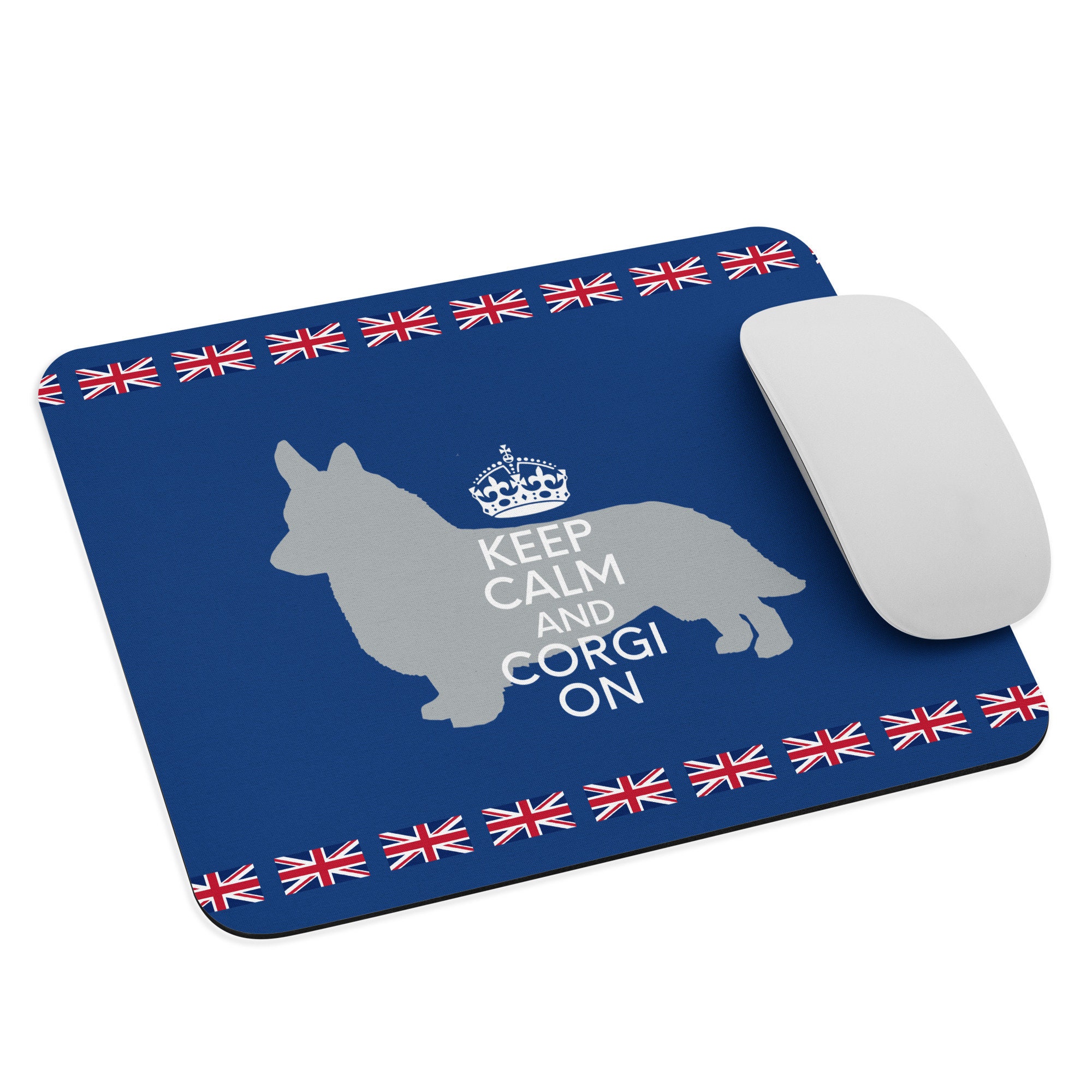 Corgi Mouse Pad, British Mouse Pad, Queen Elizabeth Mouse Pad, QEII ...