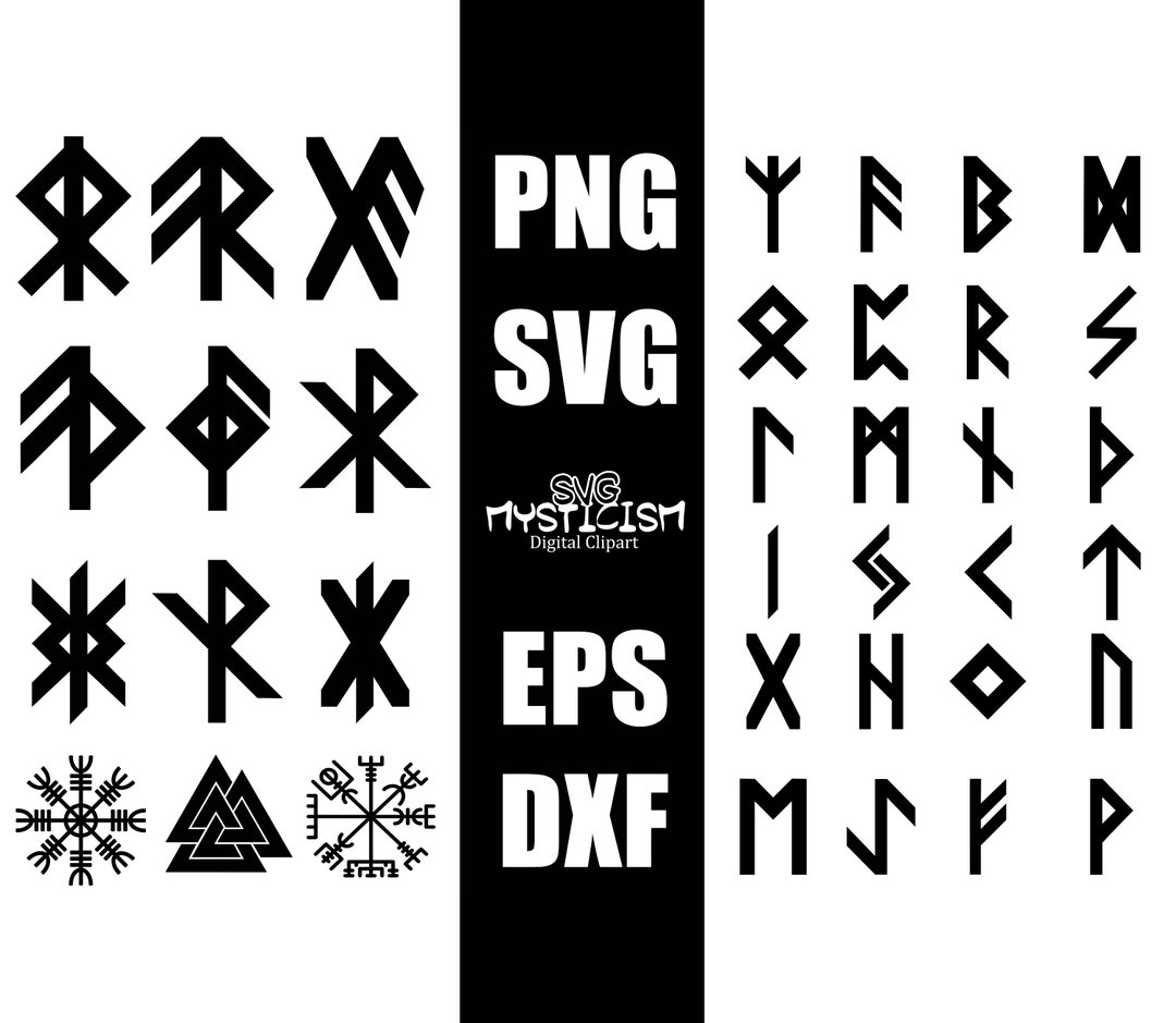 Elder Futhark and Bindrunes Bundle SVG Vector Bundle - Etsy