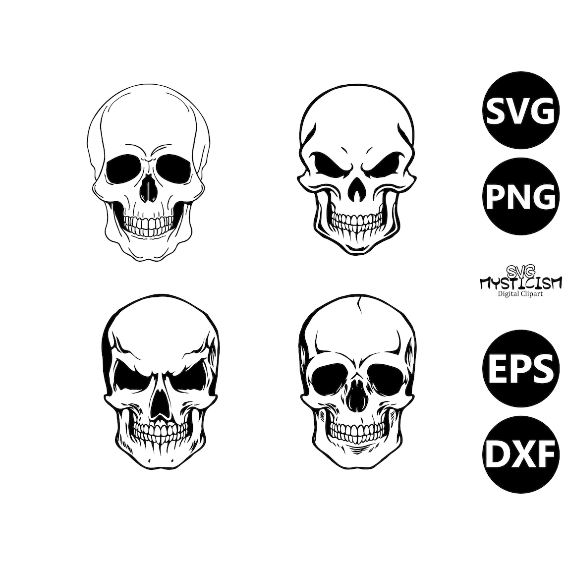 Skulls SVG Vector Digital Art Files - Etsy Canada