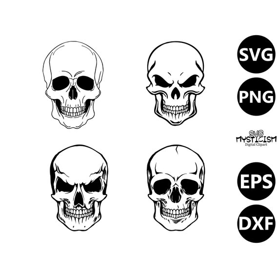 Skulls SVG Vector Digital Art Files - Etsy