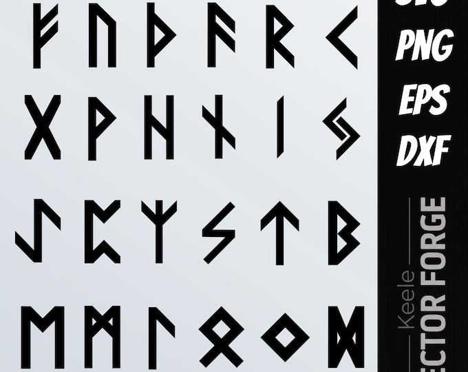 FULL SET of Elder Futhark Alphabet Rune's {any Colour} 50 OFF This ...