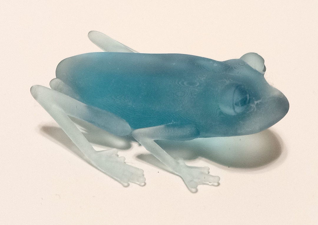 Transparent Blue "glass" Frog Figurine - Etsy