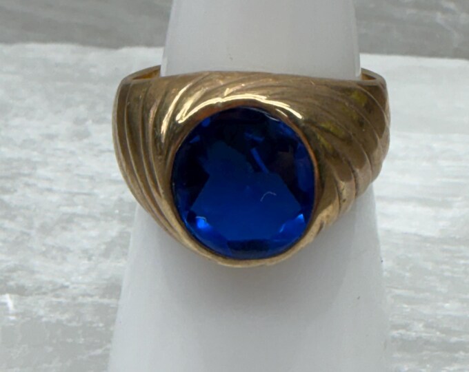 Vintage Baden and Foss 10K Gold & Sapphire Ring – Size 7 1/2 - Etsy
