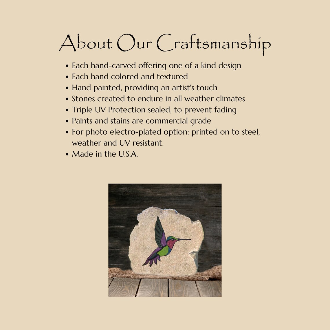 Painted Stones Hummingbird Stone Hand Carved Hand Painted Address ...