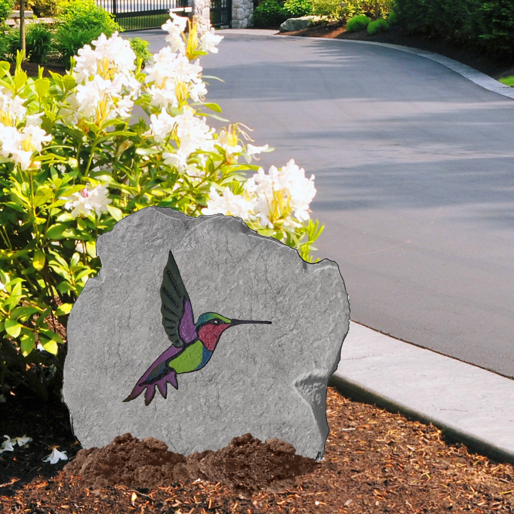 Painted Stones Hummingbird Stone Hand Carved Hand Painted Address ...
