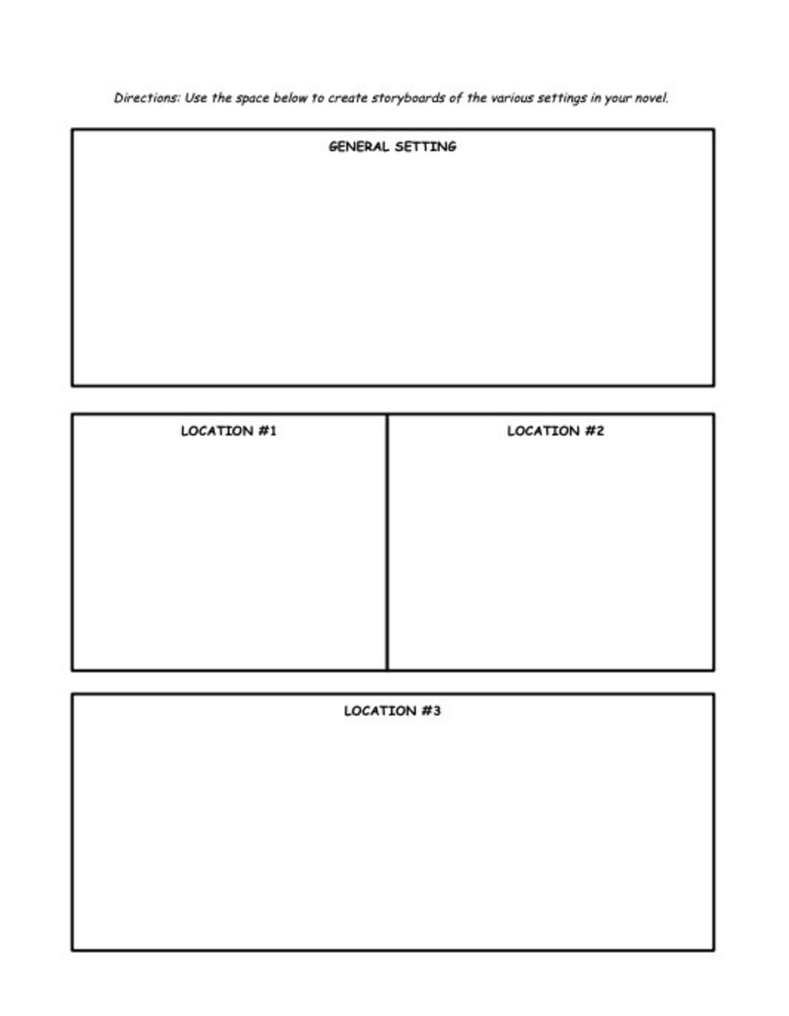 Analyzing Setting in a Novel Worksheet - Etsy