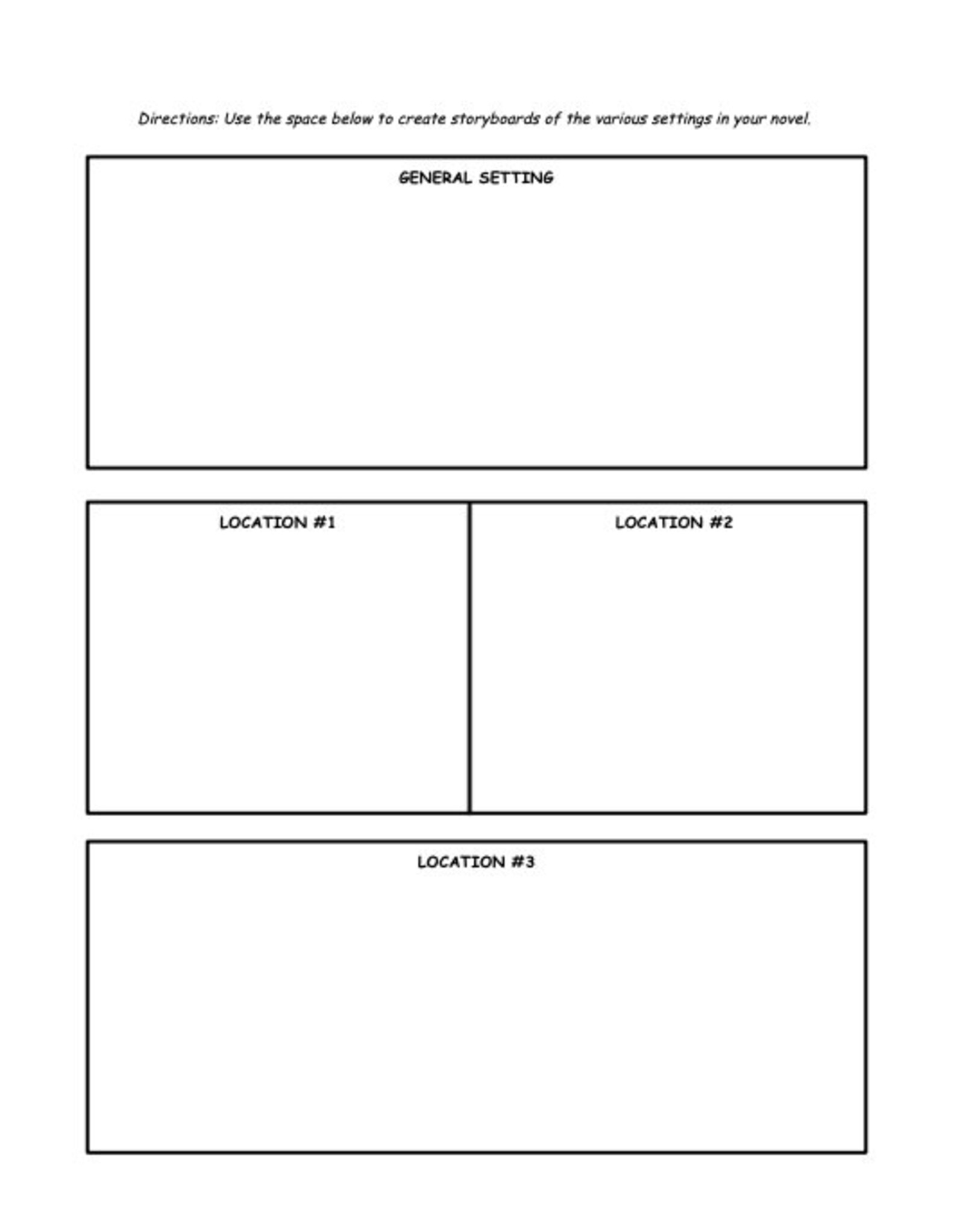 Analyzing Setting in a Novel Worksheet - Etsy