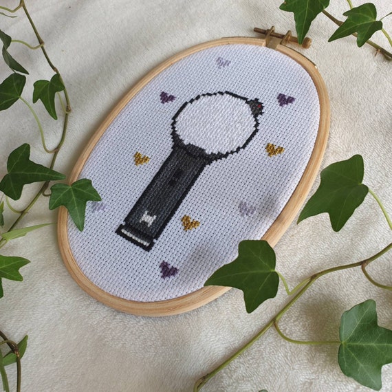 Embroidery Army Bomb BTS Handmade Cross Stitch - Etsy