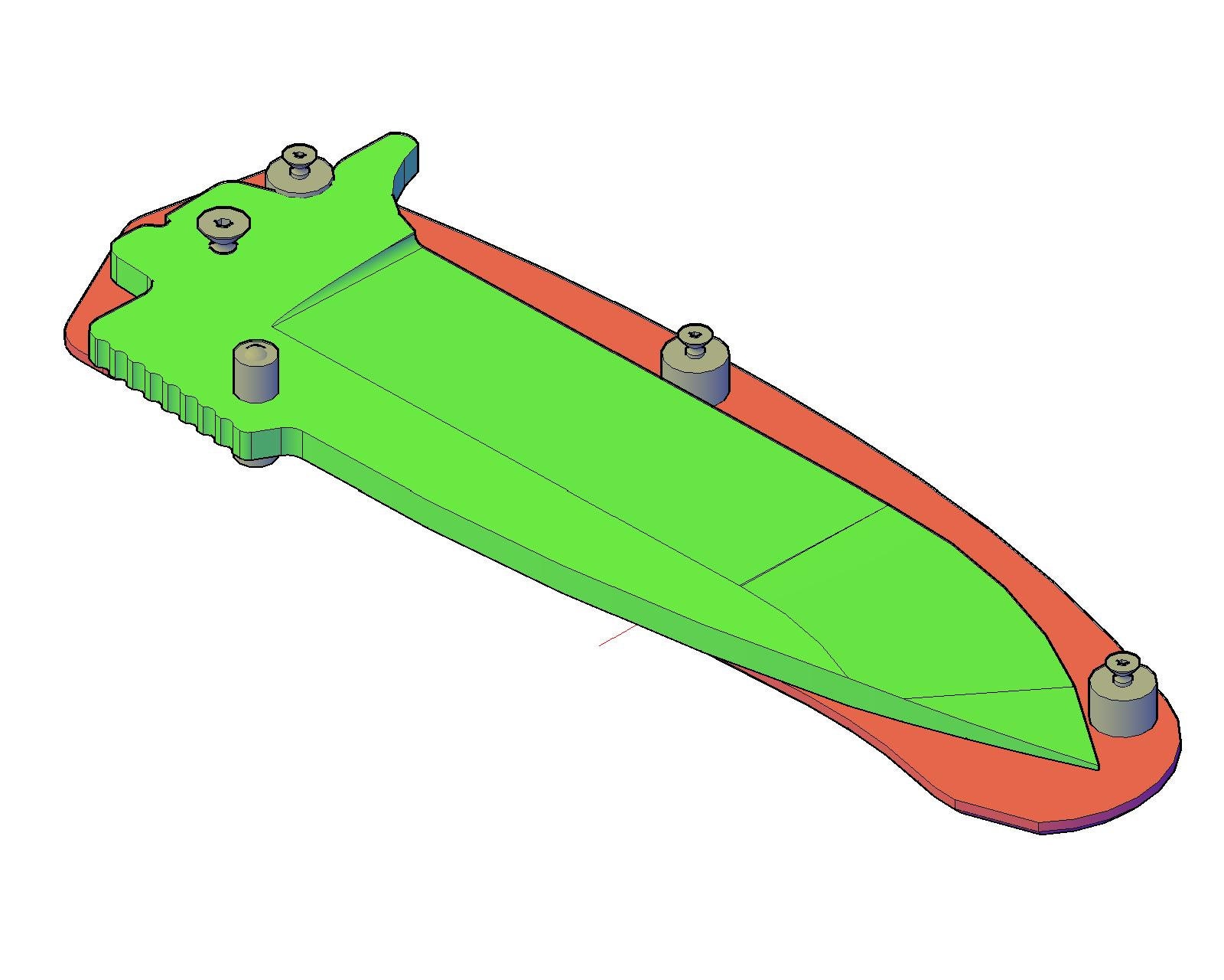EDC Folding Knife Pattern Ready for Cutout Laser Plasma Cutting Also ...