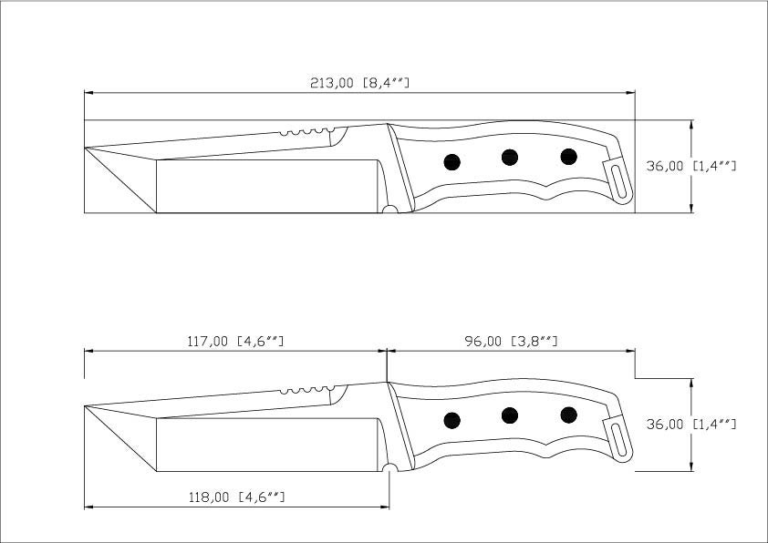 Tantoo Knife Template CYT001 Ready for Cutout, Laser Plasma Cutting ...