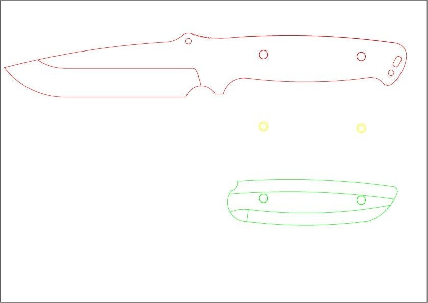 Bushcraft Knife Template CY095, Laser Cut Ready (digital Files) - Etsy