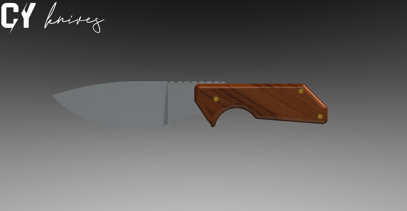 Bushcraft Knife Template CY183 Ready for Cutout, Laser Plasma Cutting ...