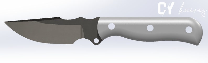Bushcraft Knife Template CY001 Ready for Cutout, Laser Plasma Cutting ...