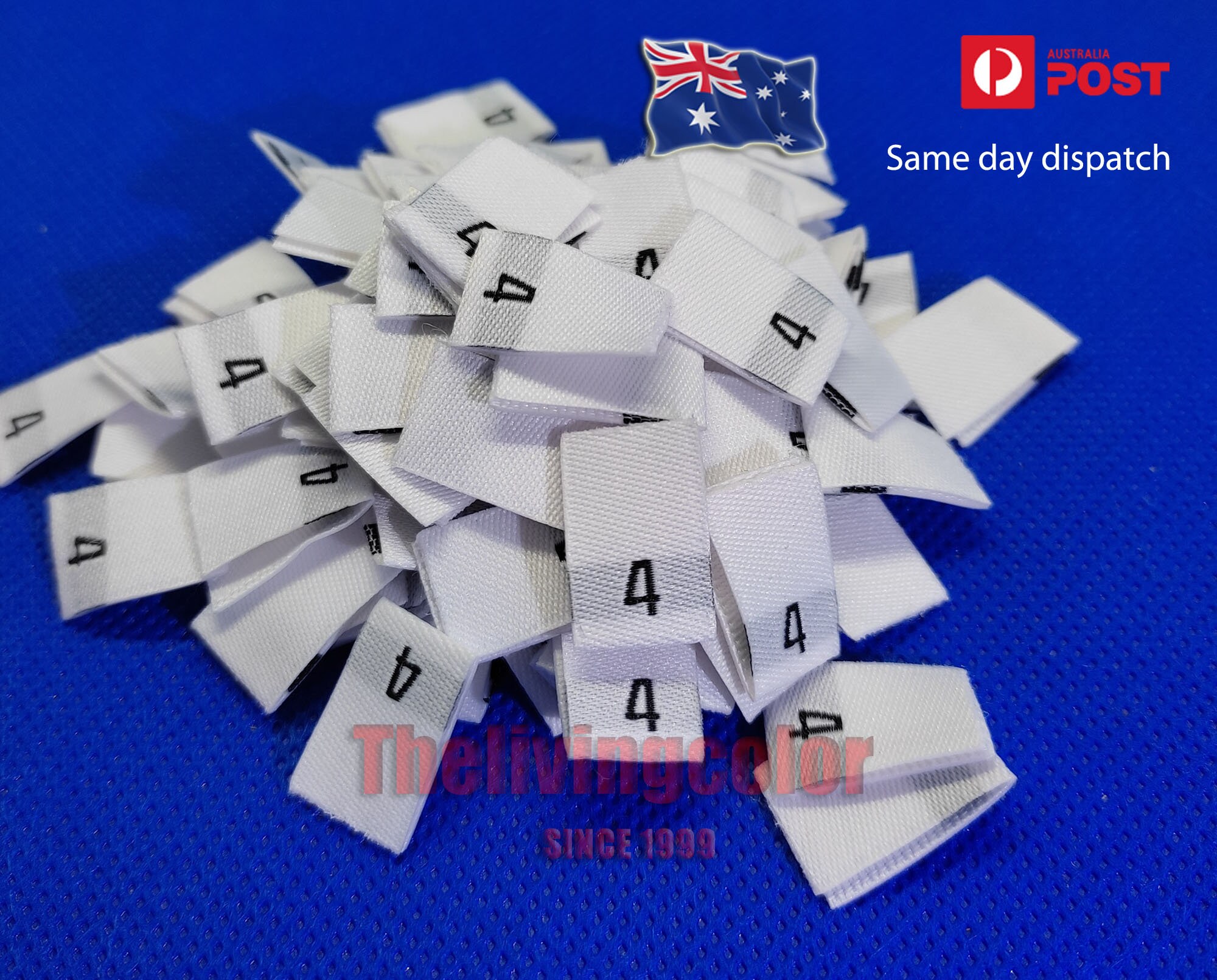 WHITE Size Labels PIPS Damask Woven 000012345 Pack of - Etsy Australia