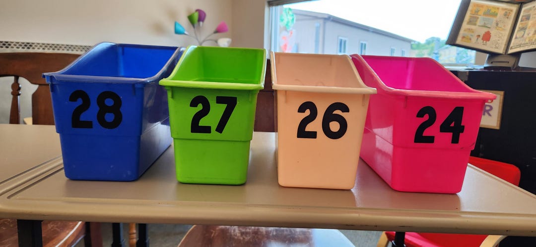 Classroom Vinyl Numbers: Book Bin, Locker, Student Decals - Etsy