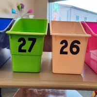 Bright Polka Dots Number Labels, Calendar Number Labels, Locker Numbers ...
