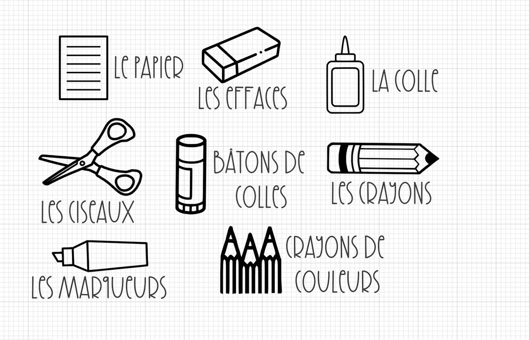 French Classroom Supplies Labels With Pictures Classroom - Etsy
