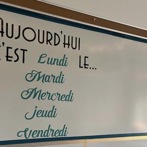 Days of the Week, French Days of the Week, French Vinyl, French ...