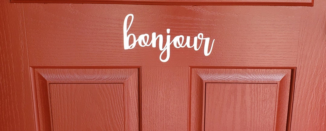 Bonjour Vinyl Decal: French Classroom Door Sign - Etsy