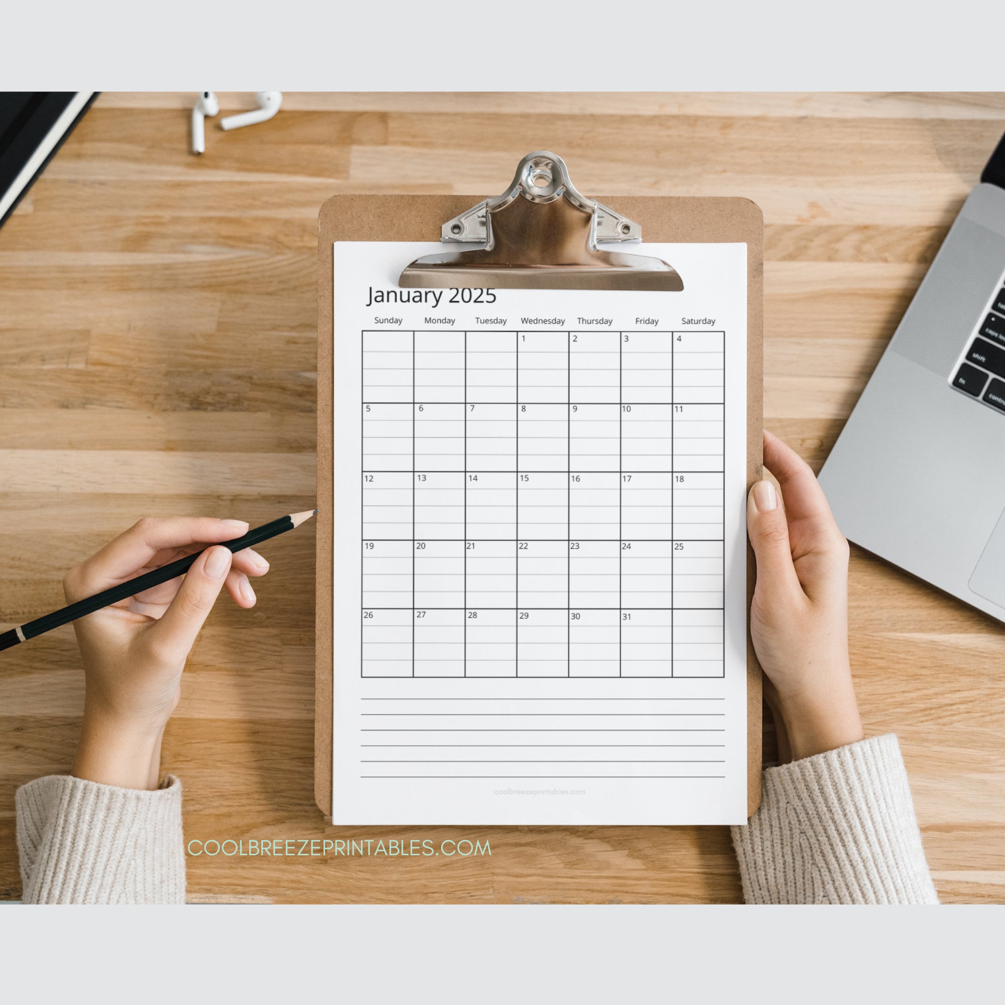 2024-2025 Monthly Calendar, Printable Monthly Calendar, Lined Monthly ...