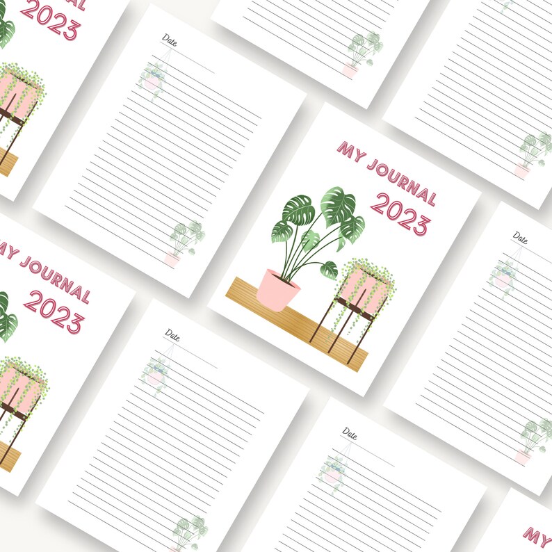 Printable Journal Pages, Editable Houseplant Journal Template, Editable ...