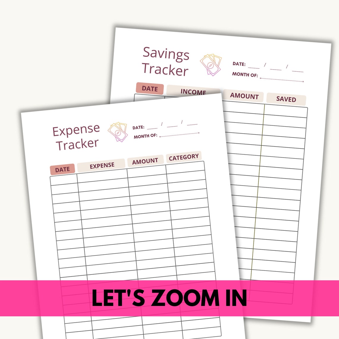 Editable Budget Tracker Canva Templates, Expense Template Editable in ...