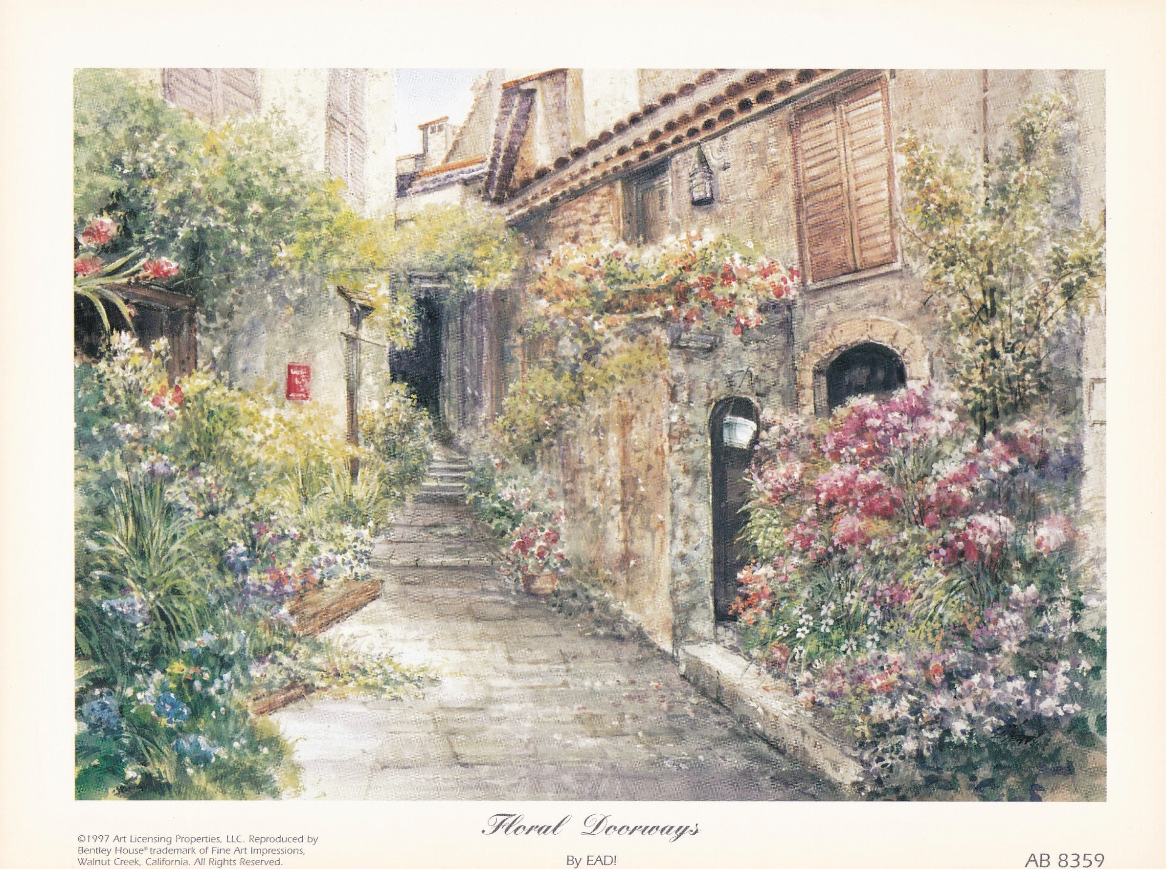 Set/2 Vintage Fine Art Prints by Artist EADI - Etsy