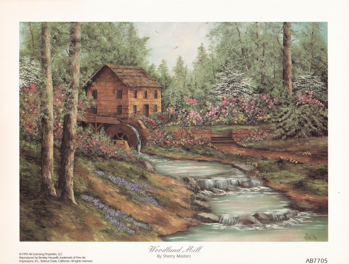 Set/2 Vintage Fine Art Prints by Artist Sherry Masters - Etsy