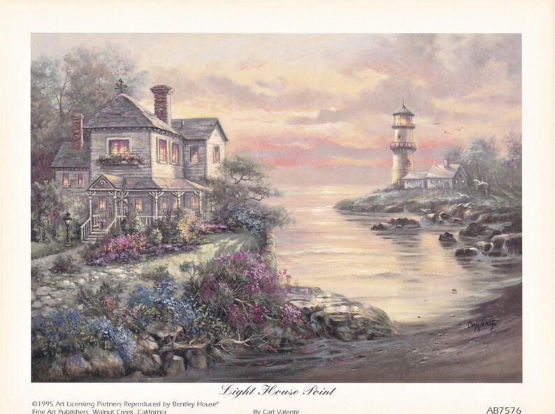 Set/2 Vintage Fine Art Prints by Artist Carl Valente - Etsy