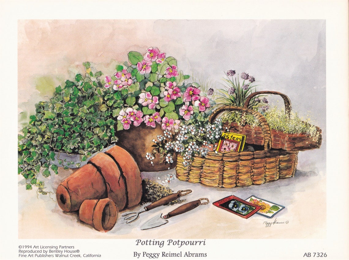 Set/2 Vintage Fine Art Prints by Artist Peggy Abrams - Etsy