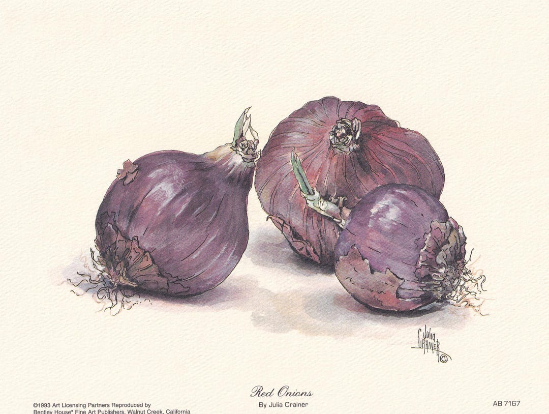 Set/2 Vintage Fine Art Prints by Artist Julia Crainer - Etsy