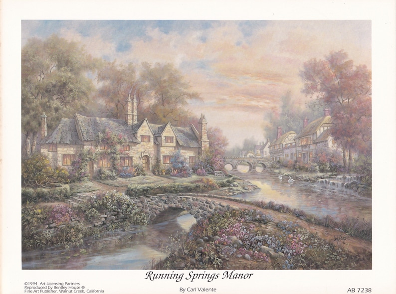 Set/2 Vintage Fine Art Prints by Artist Carl Valente - Etsy