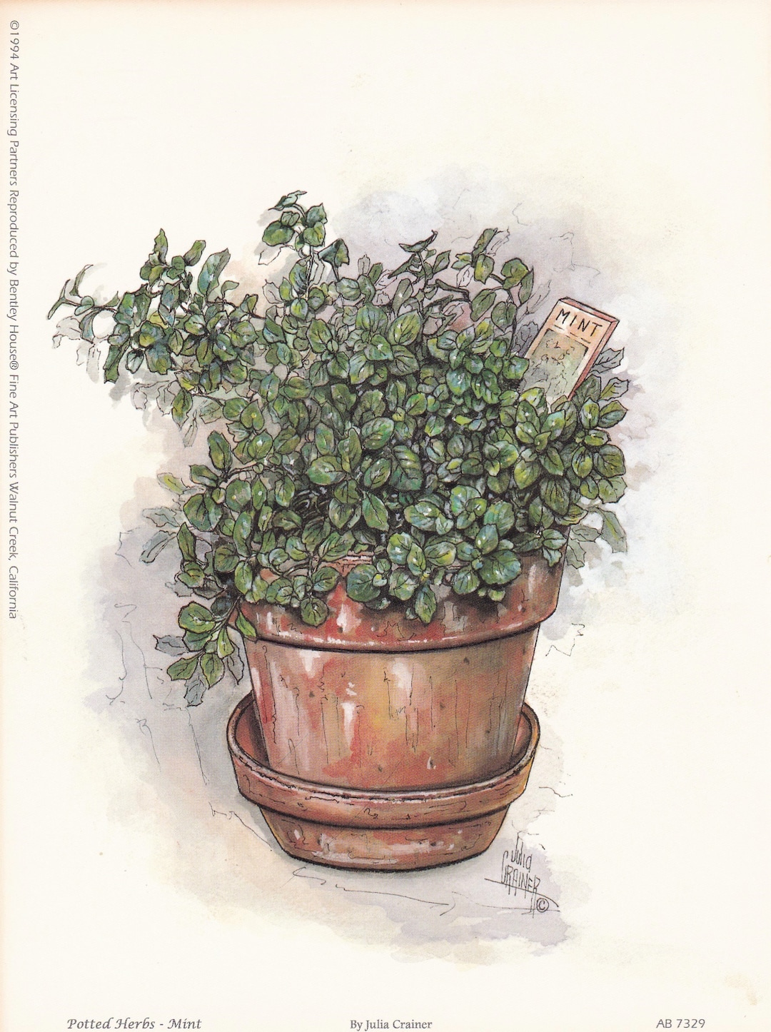 Set/2 Vintage Fine Art Prints por la artista Julia Crainer - Etsy España