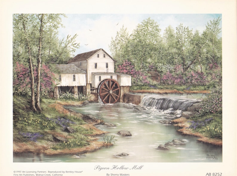 Set/2 Vintage Fine Art Prints by Artist Sherry Masters - Etsy