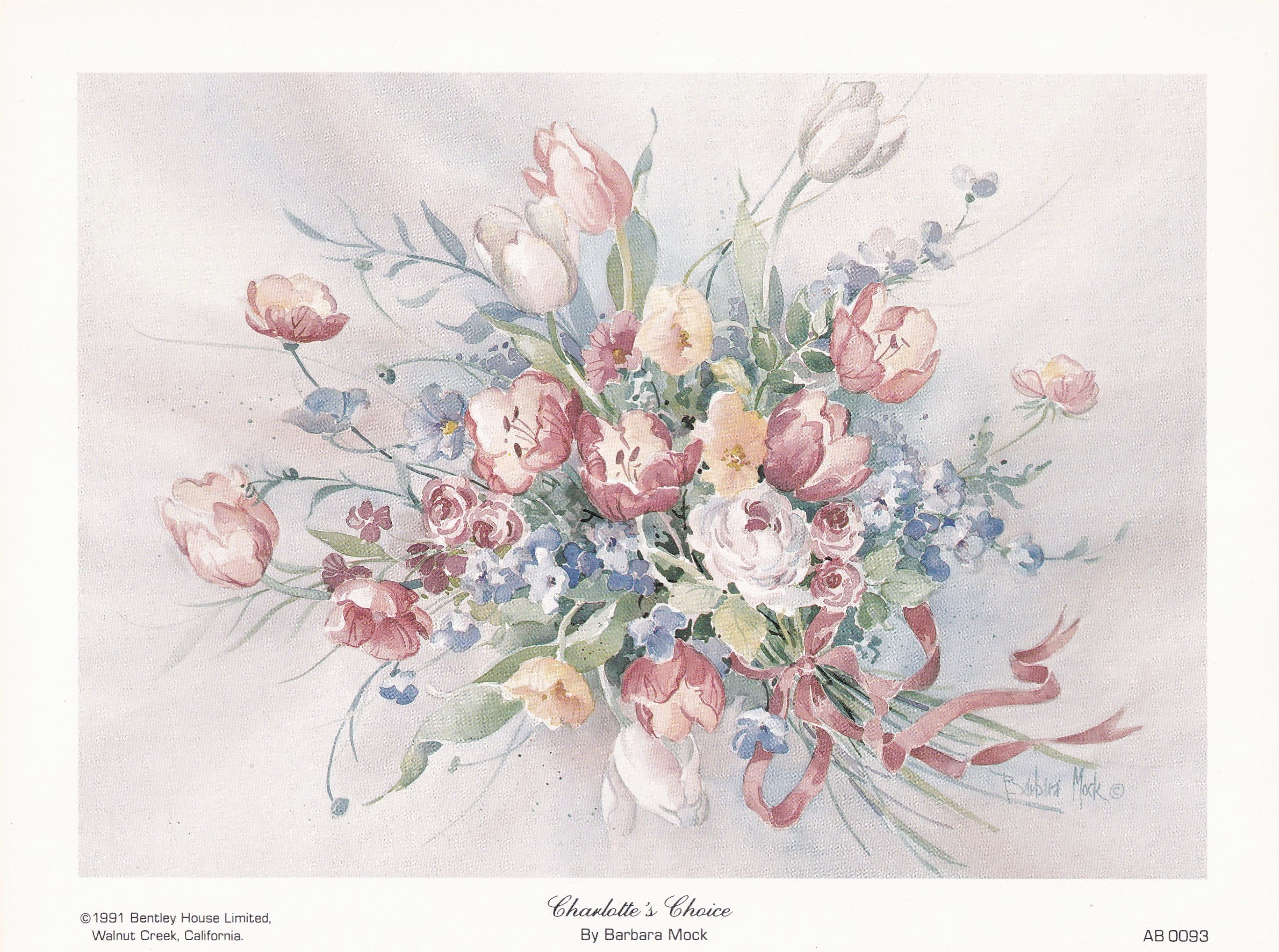 Set/2 Vintage Fine Art Prints by Artist Barbara Mock - Etsy