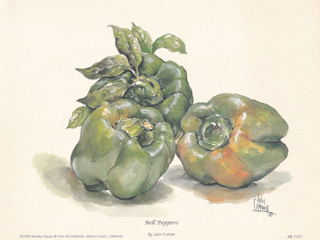 Set/2 Vintage Fine Art Prints by Artist Julia Crainer - Etsy