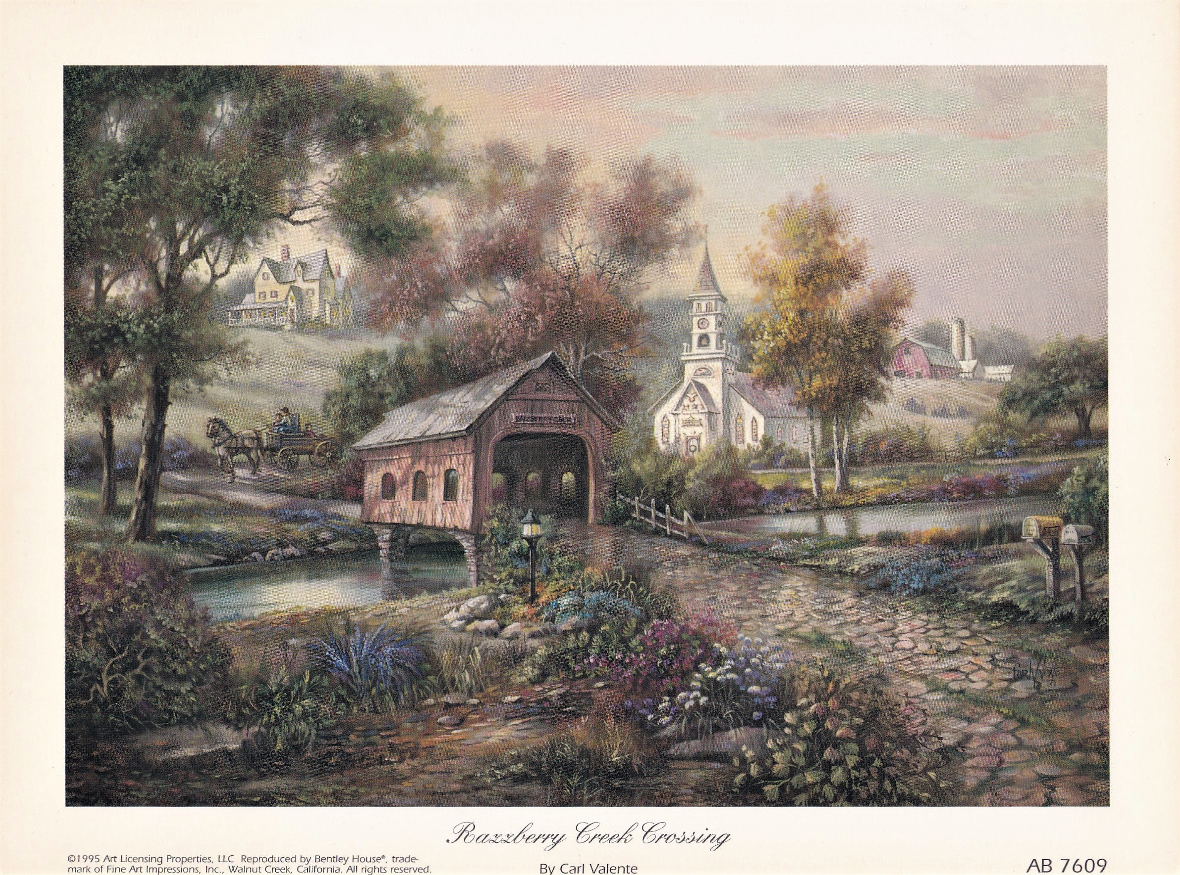 Set/2 Vintage Fine Art Prints by Artist Carl Valente - Etsy