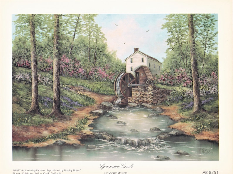 Set/2 Vintage Fine Art Prints by Artist Sherry Masters - Etsy