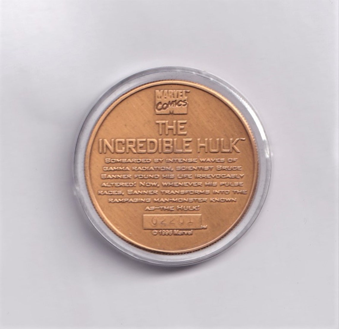 Incredible Hulk Bronze Medallion Coin Marvel Comics Ltd - Etsy