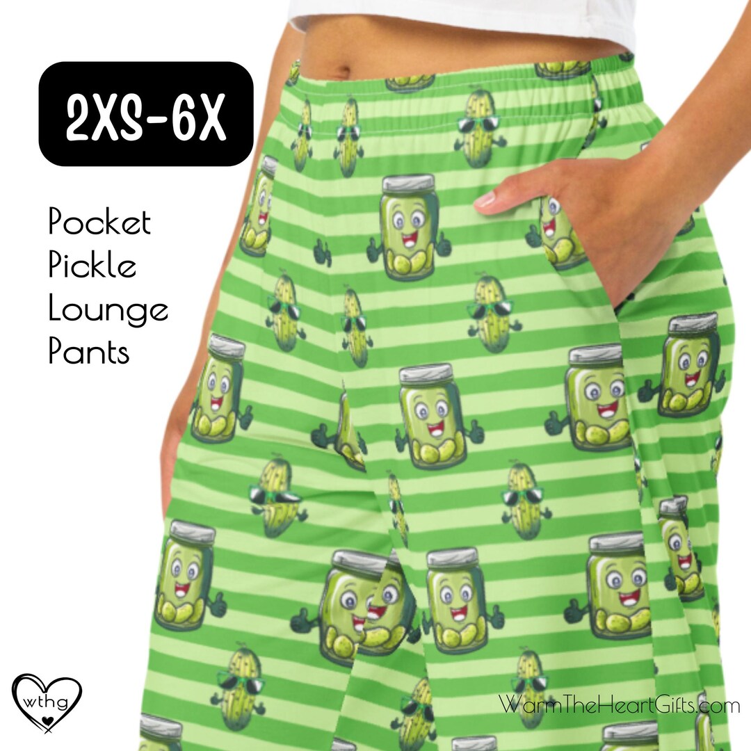 Pickle Pajama Pants Pocket PJ Bottoms Big Dill Gift 5699-PJU Pickles ...