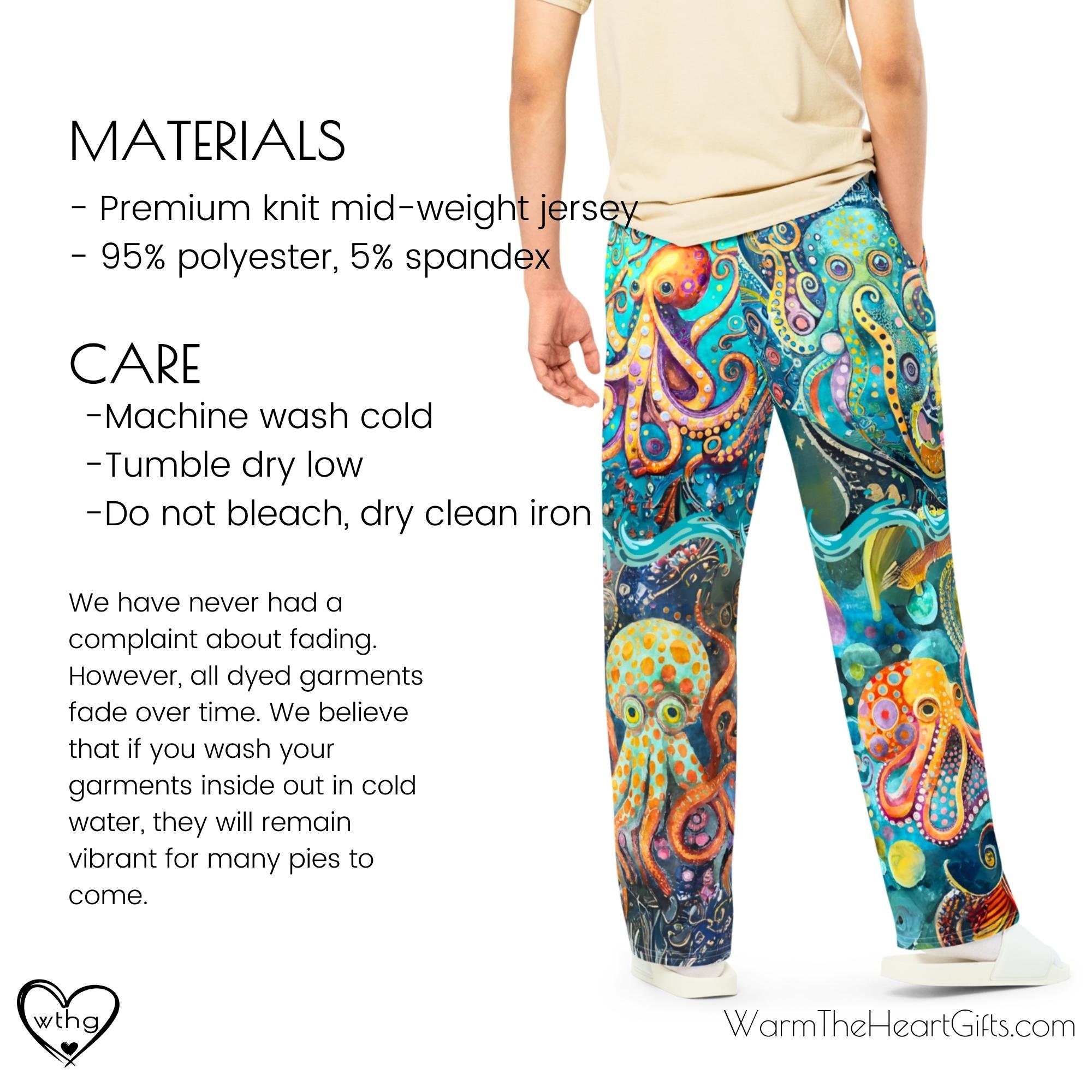 Octopus Pajama Pants Pocket PJ Bottoms Kraken Sea Creatures 5672-PJU ...