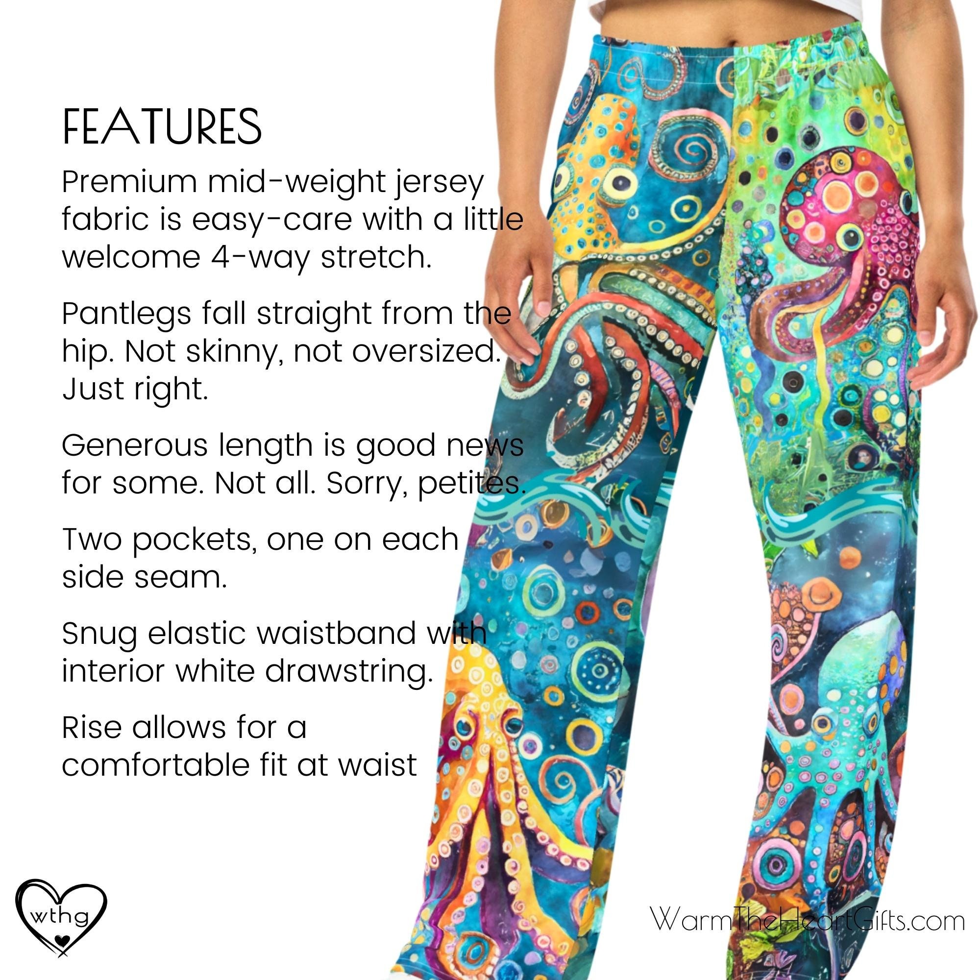 Octopus Pajama Pants Pocket PJ Bottoms Kraken Sea Creatures 5672-PJU ...