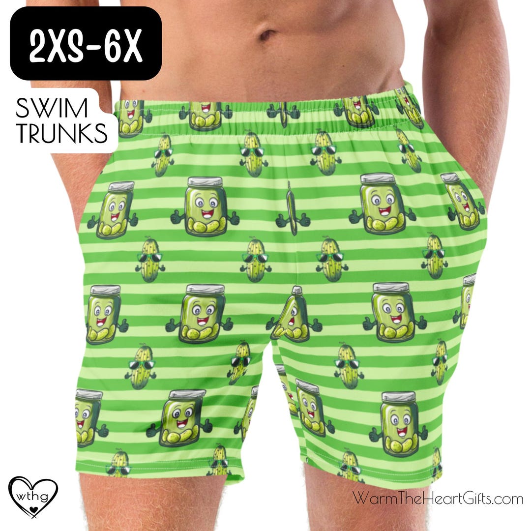 Pickle Swim Trunks Recycled Mens Bathing Suit With Pockets 5699-MST ...