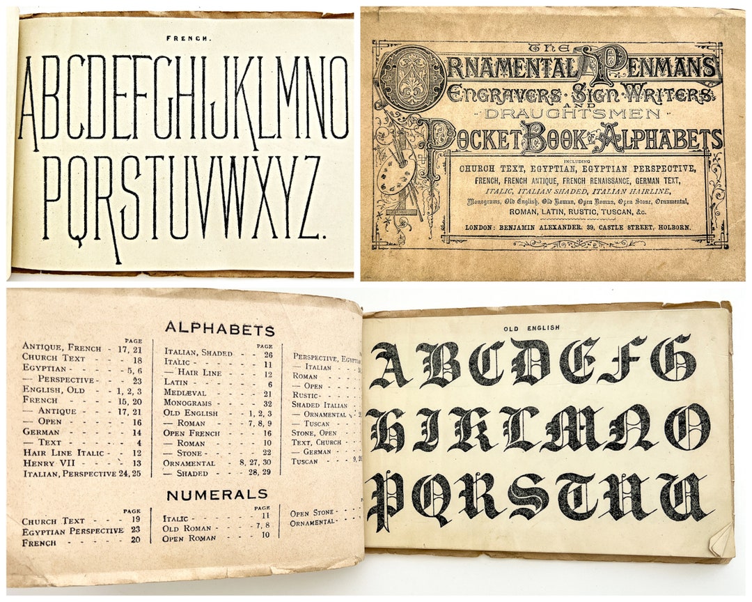 C. 1880s ornamental Penman's, Engravers, Sign Writers, Draughtsmen ...
