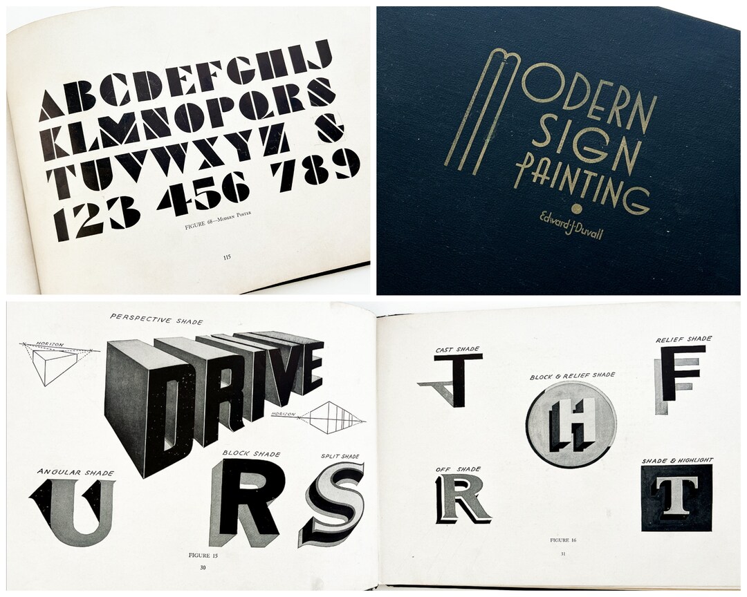 Modern Sign Painting MCM Graphic Design Reference alphabets, Lettering ...