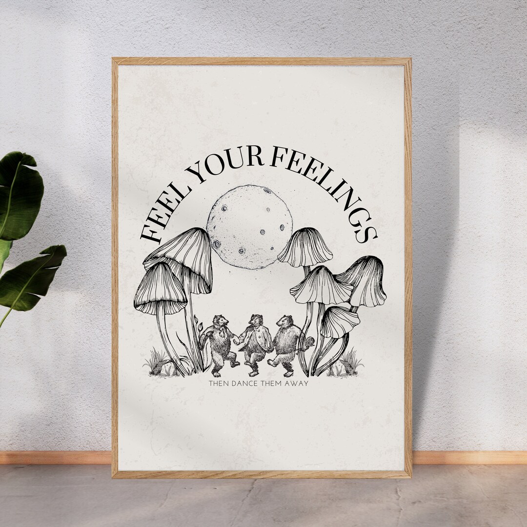 Dancing Bears Print, Digital Download Print, Self Care Wall Art ...