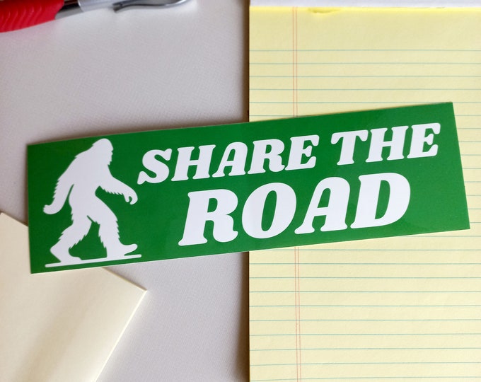 Sasquatch Bumper Sticker | Funny Bigfoot Car Decal | Cute Cryptid ...