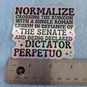 Alea Iacta Est | Funny Julius Caesar Ancient Rome Sticker for When the ...