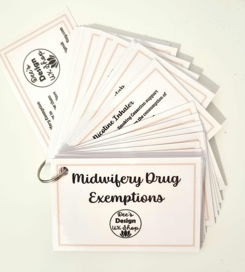 MIDWIFERY DRUG EXEMPTIONS, Pocket Cards, Guides, Midwifery Flashcards ...