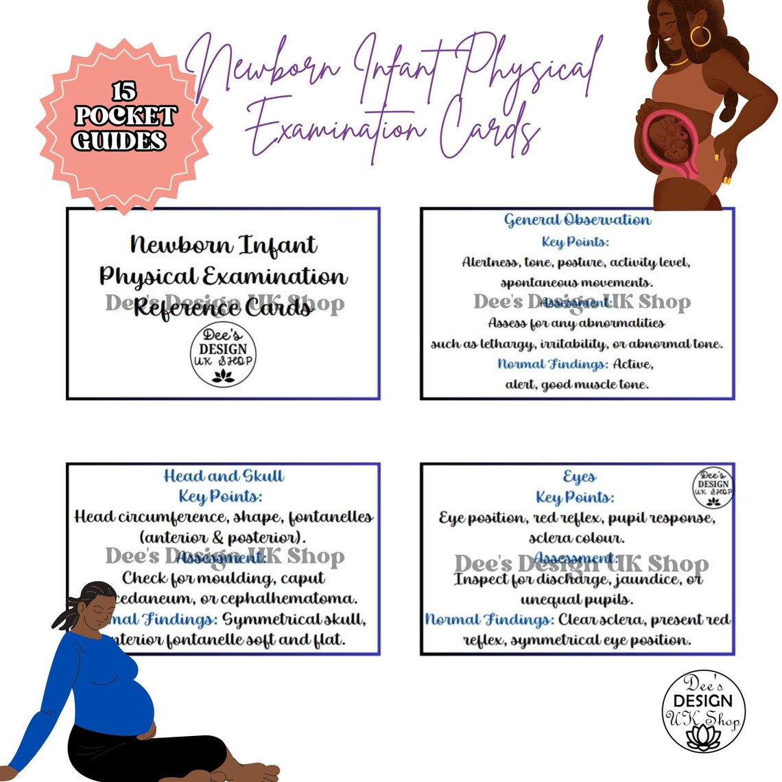 NIPE EXAMINATION CARDS, Midwifery Student,newborn Learning Resources ...